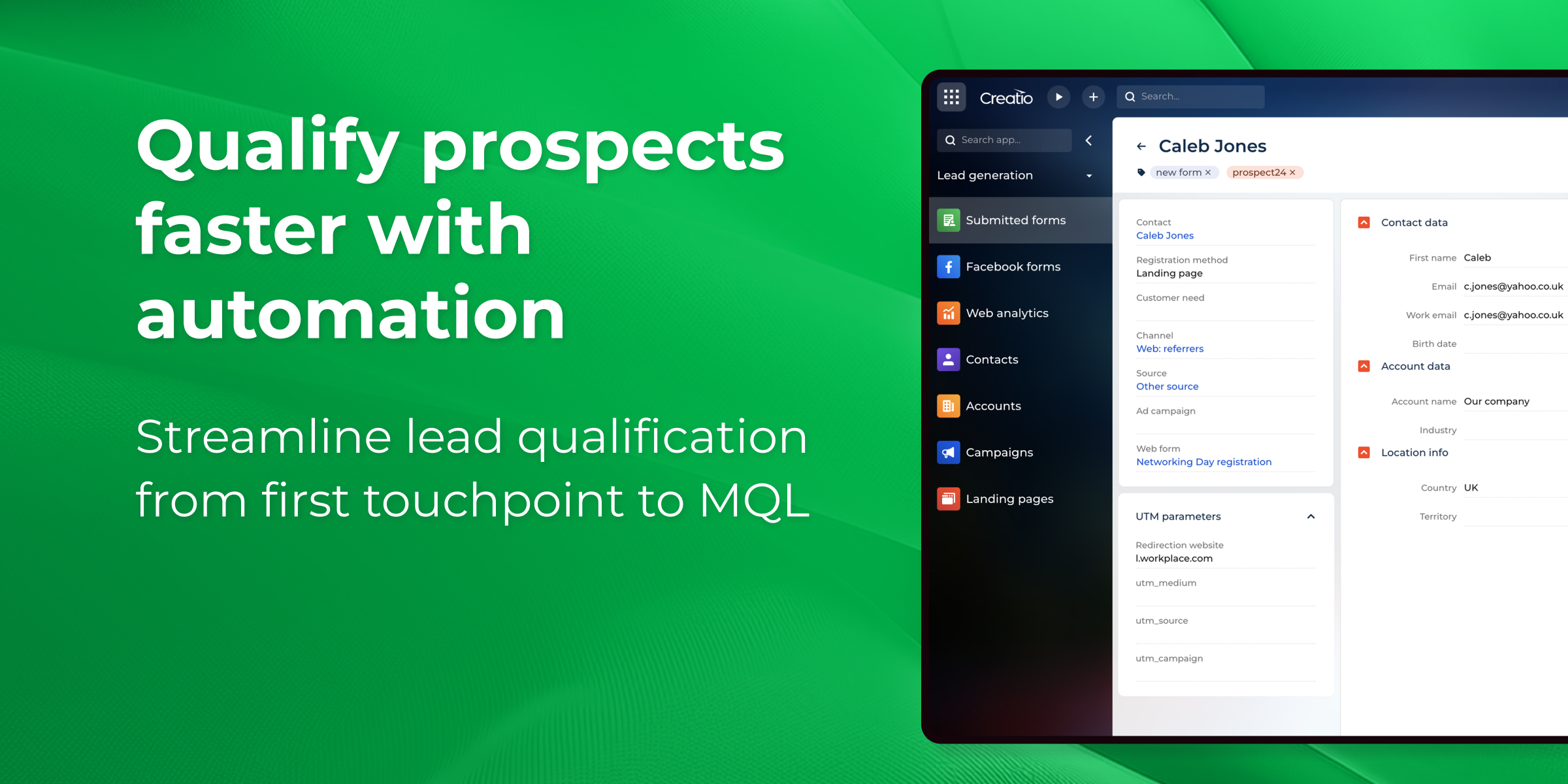 Lead Generation | Creatio Marketplace